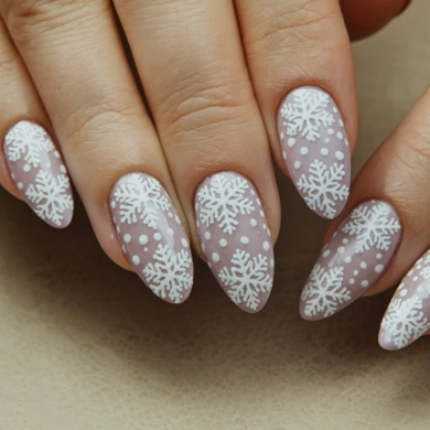 20 Frosty Snowflake Nail Art Designs for Winter Days
