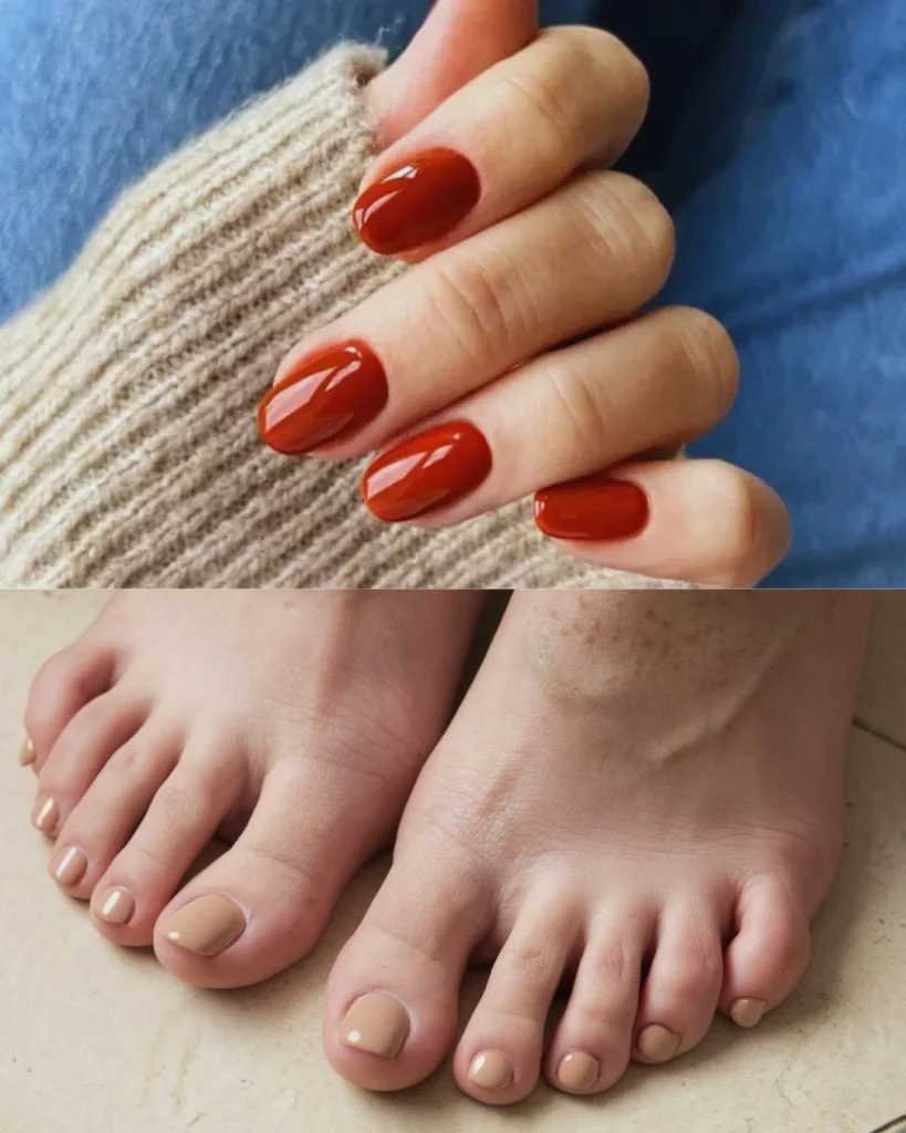 12 Fall-Inspired Mani Pedi Combos to Match Your Autumn Vibes