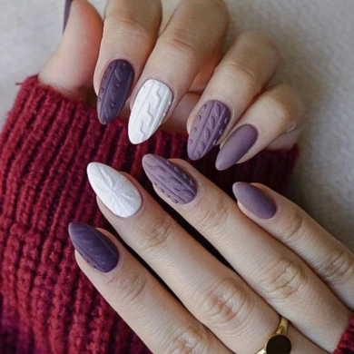 30 Sweater Nail Art Designs That Are Snuggle Worthy