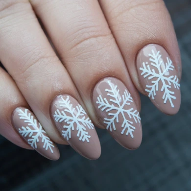 20 Frosty Snowflake Nail Art Designs for Winter Days