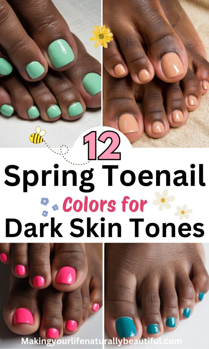 12 Gorgeous Spring Toenail Colors for Dark Skin