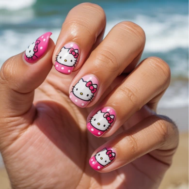 17 Adorable Hello Kitty Nail Art Ideas That’ll Melt Your Heart